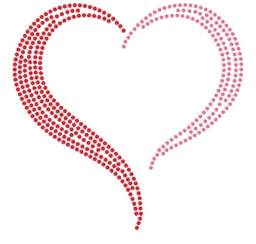 SVG Hotfix Rhinestones Heart Transfer Instant Download SVG File ...