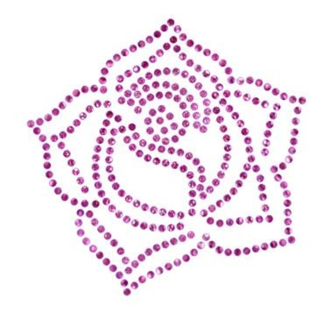 SVG Rose Rhinestone Transter - SVG Instant Download File, Rhinetone ...