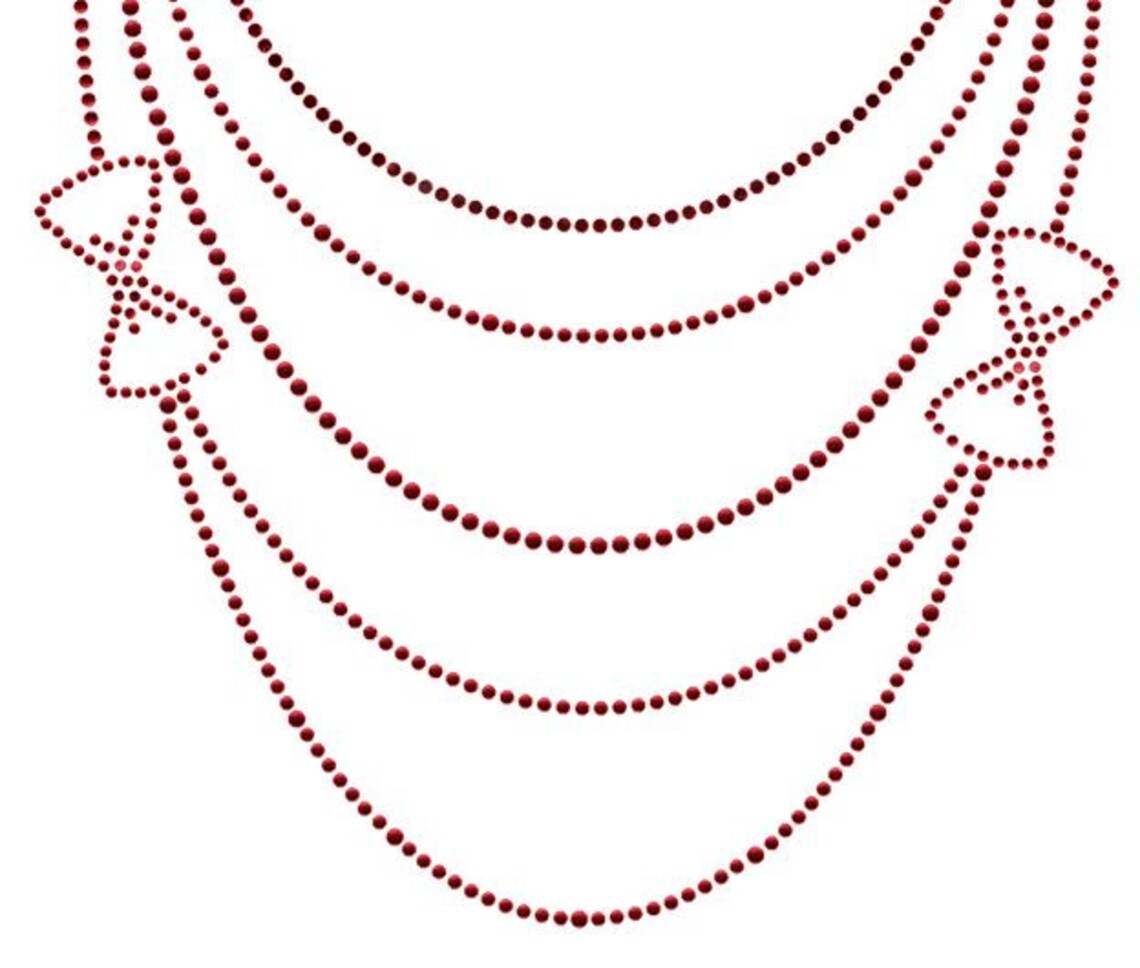 Neckline Rhinestones Necklace Pattern Transfer Instant Download SVG ...