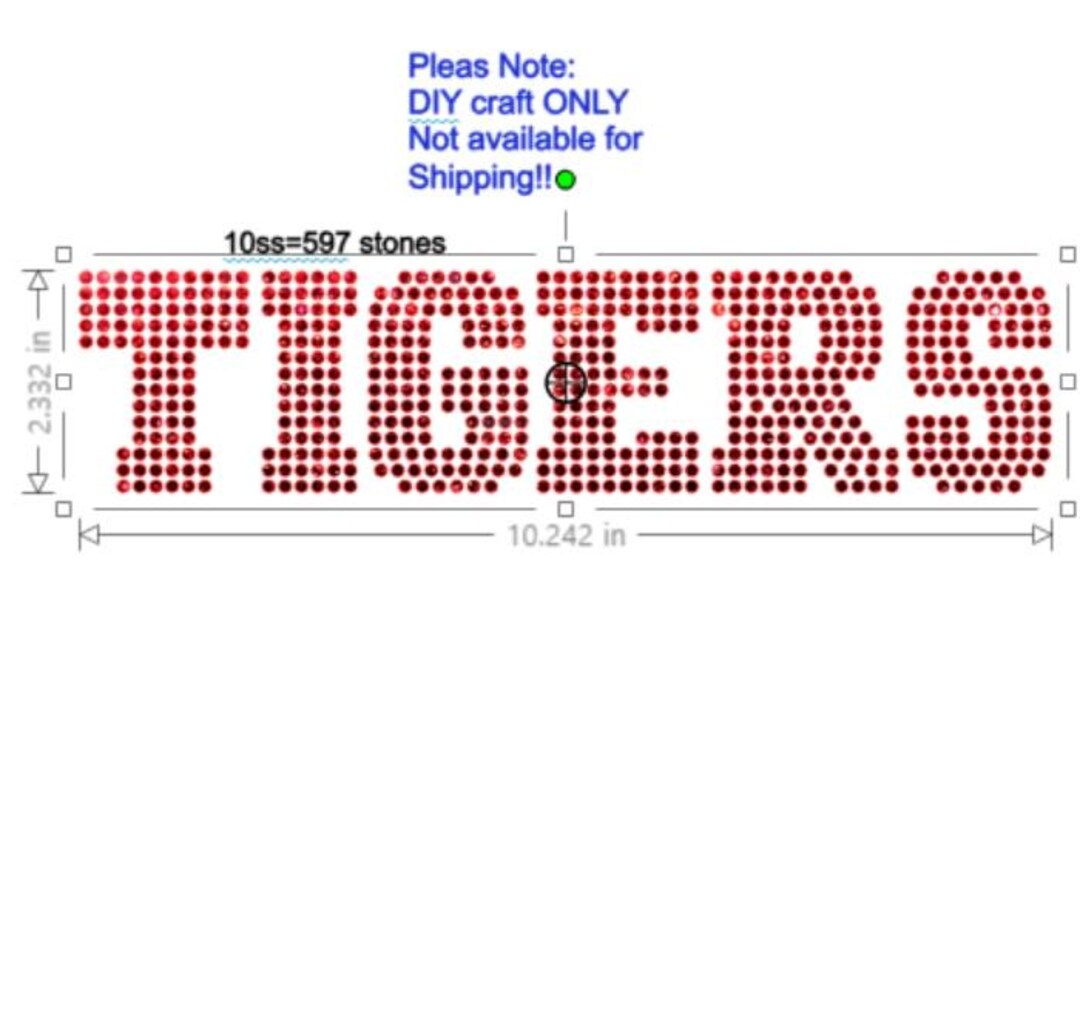Tigers Rhinestone SVG Template Instant Download -no Custom Names ...