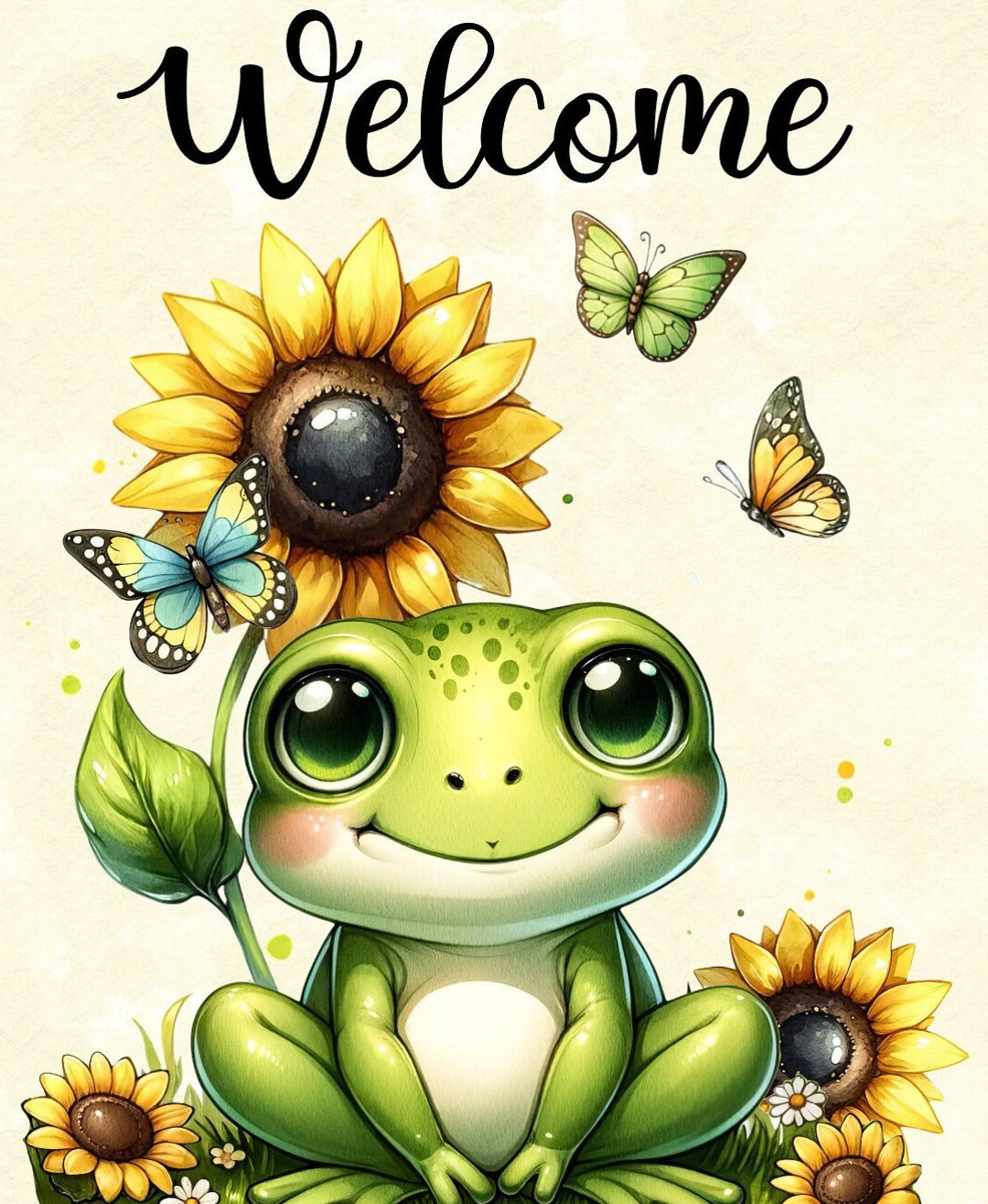 Instant Download PNG Digital File for Sublimation Printing Welcome Frog ...