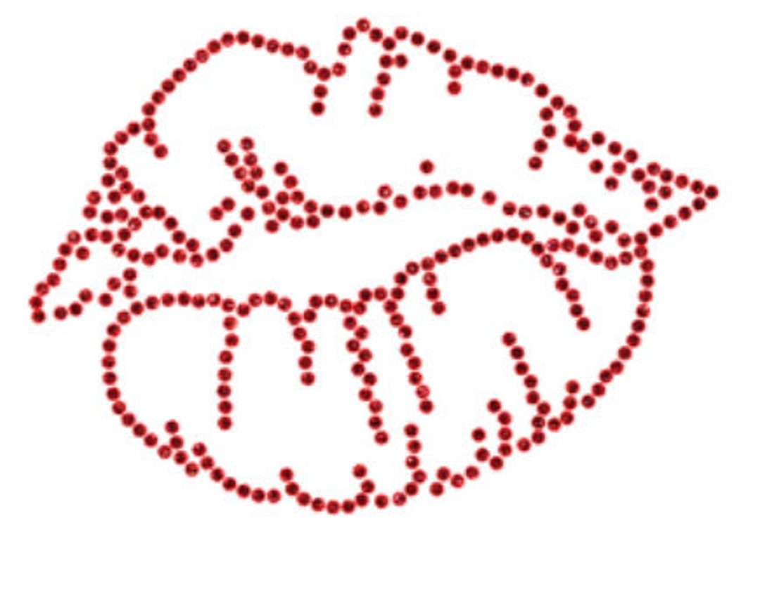 SVG Hotfix Rhinestones Lips Transfer Instant Download SVG File ...