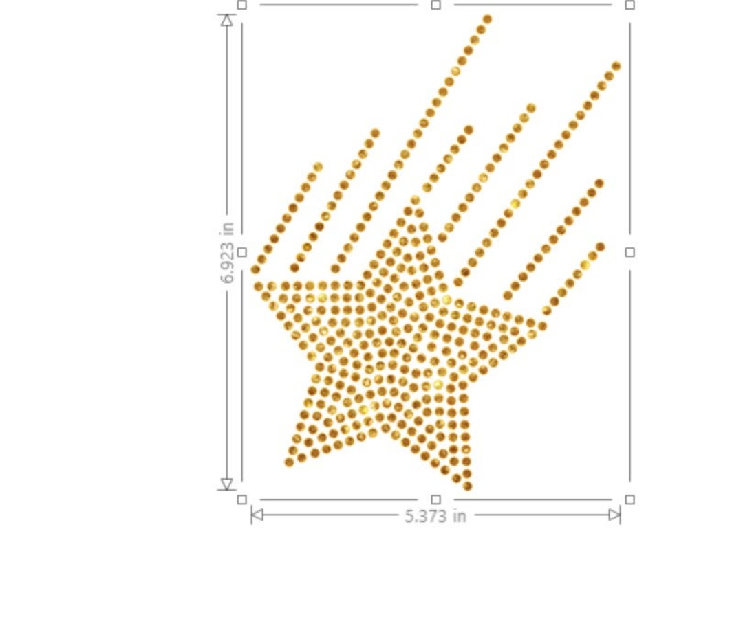 SVG File Shooting Star Transfer Instant Download File, Rhinestone ...