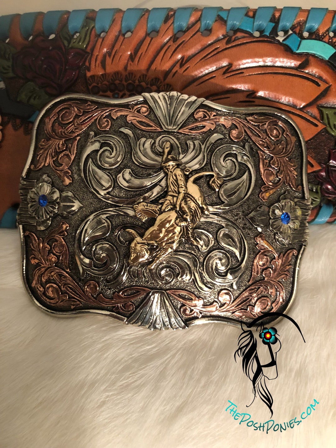 Handmade Buckin' Bull Belt Buckle - Etsy