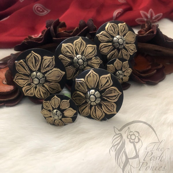 Saddle Conchos - Etsy