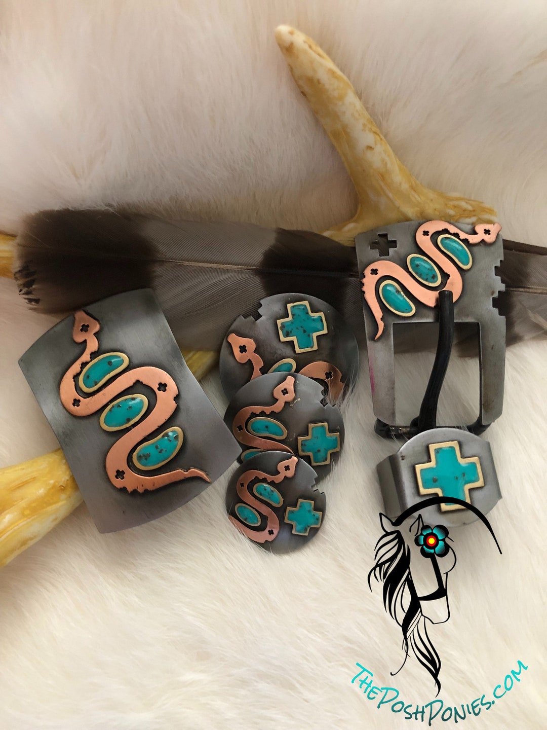 Handmade Copper Snake Collection-conchos 1", 1.25", 1.5" & 2 Styles 3/4 ...