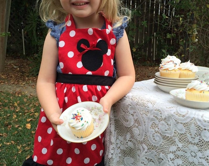 Minnie Mouse Apron Child's Apron Kids Apron Childrens - Etsy