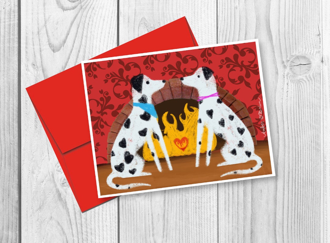 Dog Valentine's Day Card, Dalmatian, Valentine, Dog Love Card ...