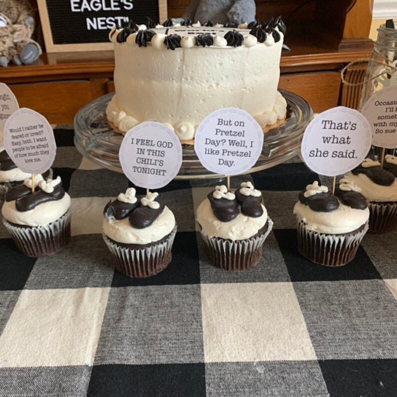 The Office Cupcake Toppers the Office Theme Office Birthday - Etsy