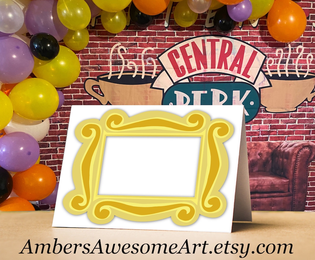 Friends Blank Card, Diy Place Cards Printables, Friends Yellow Frame ...