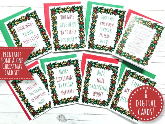 Printable Home Alone Christmas cards funny Christmas cards | Etsy