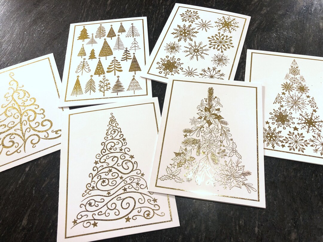 Gold Christmas Cards Luxury Christmas Fancy Christmas - Etsy