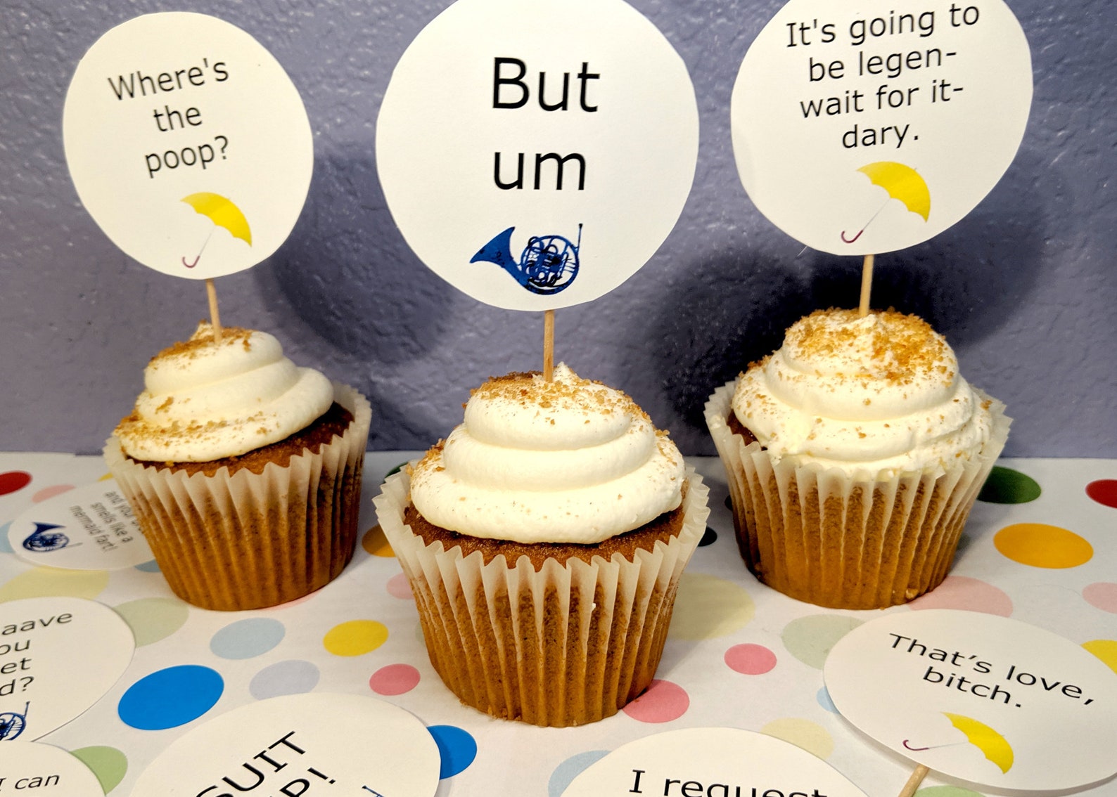 HIMYM Cupcake Toppers How I Met Your Mother Himym Birthday - Etsy