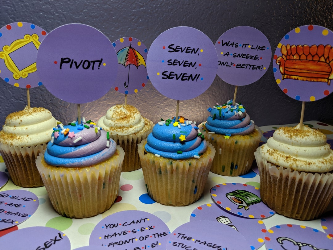 Friends Inspired Cupcake Toppers, Friends Theme, Friends Birthday ...