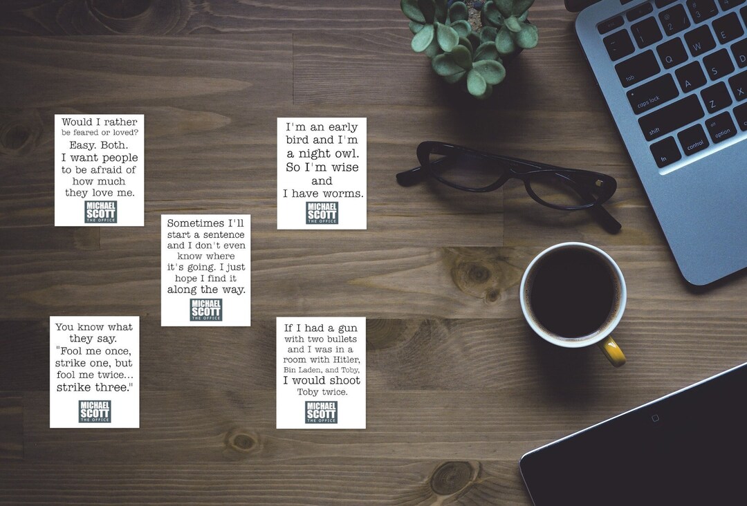 The Office Magnet Set, Five Funny Fridge Magnets, the Office Magnets ...