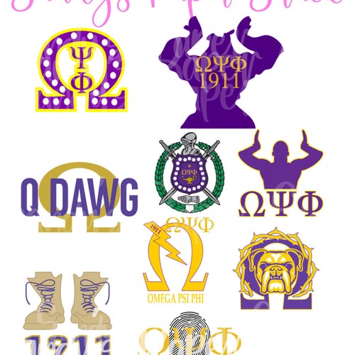 Omega Psi Phi Q Dog Design SVG & PNG Zip File - Etsy Canada