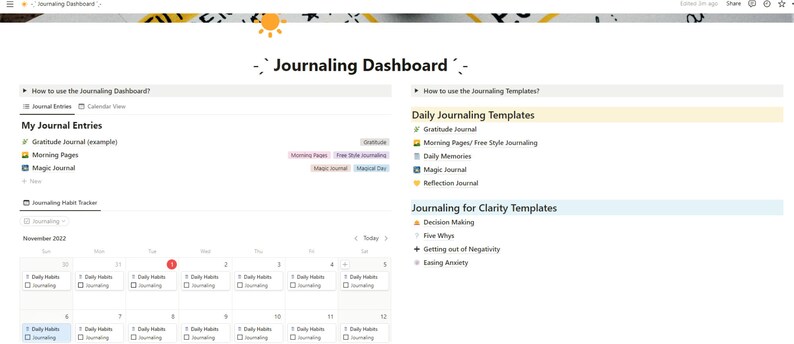 Notion Template | Notion Journal | Digital Journal | Gratitude Journal ...
