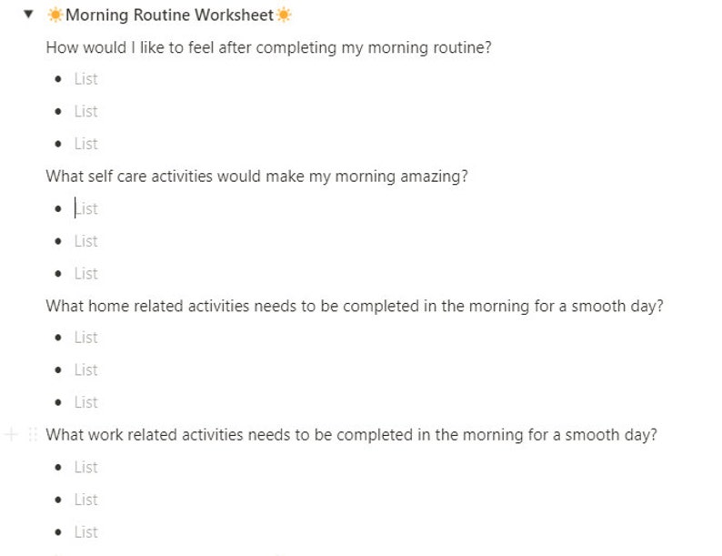 NOTION Morning and Evening Routine Template - Etsy