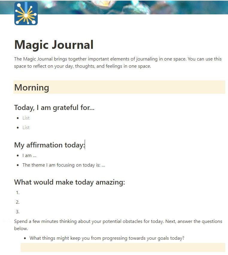 Notion Template Notion Journal Digital Journal Gratitude Journal Habit ...