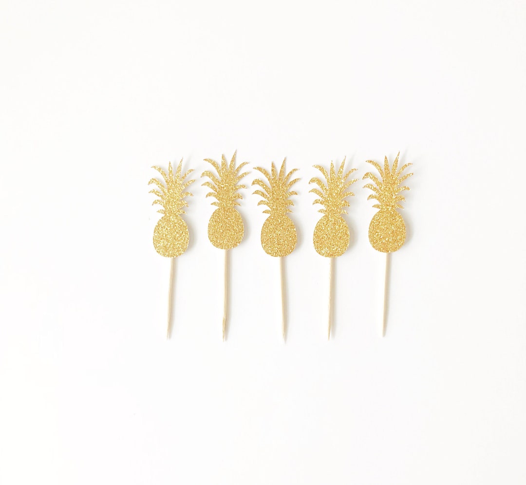 Pineapple Cupcake Toppers - Etsy