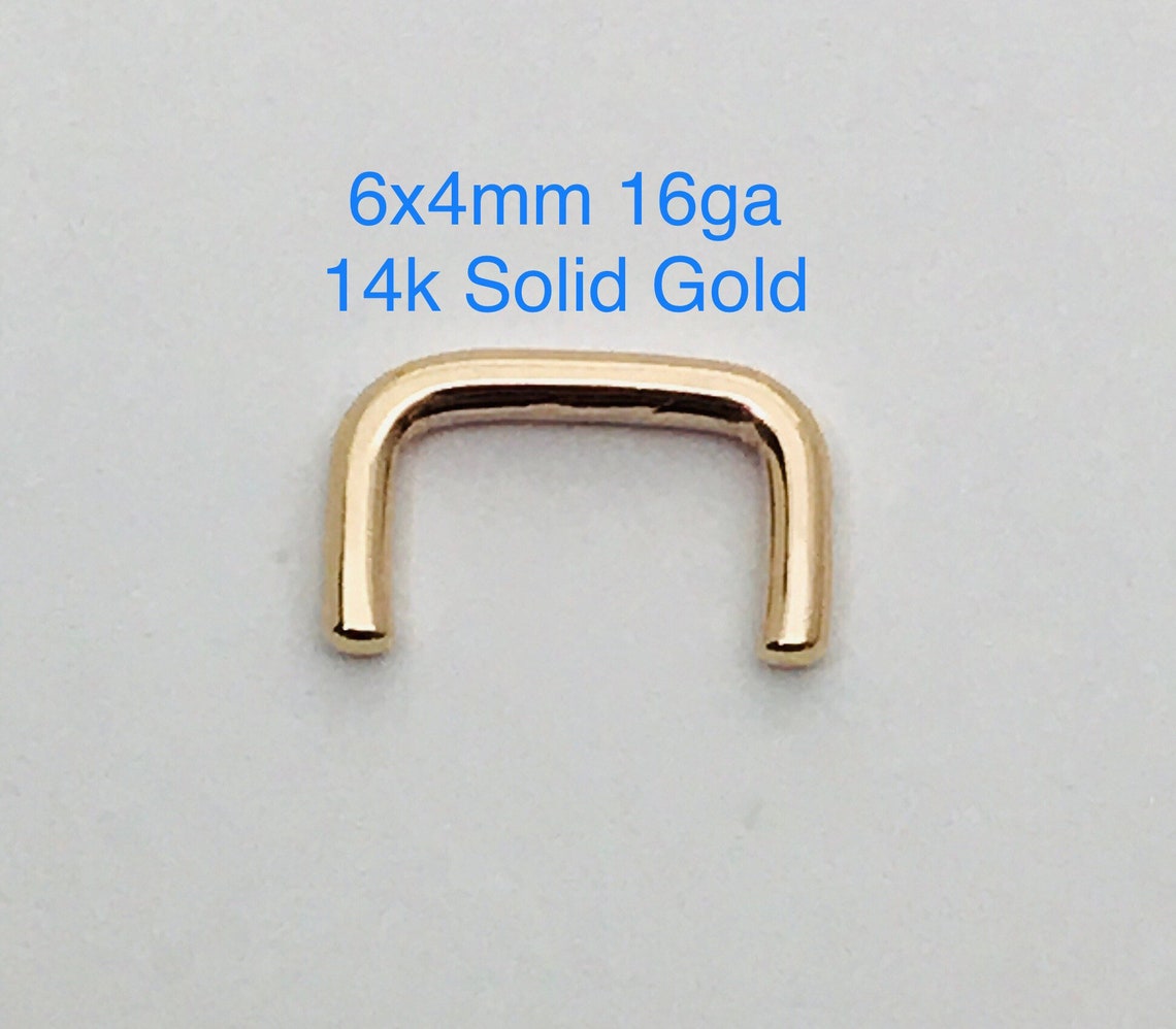 16ga Gold Septum Retainer Hide Septum Septum Bar - Etsy