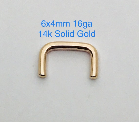 16ga Gold Septum Retainer Hide Septum Septum Bar - Etsy