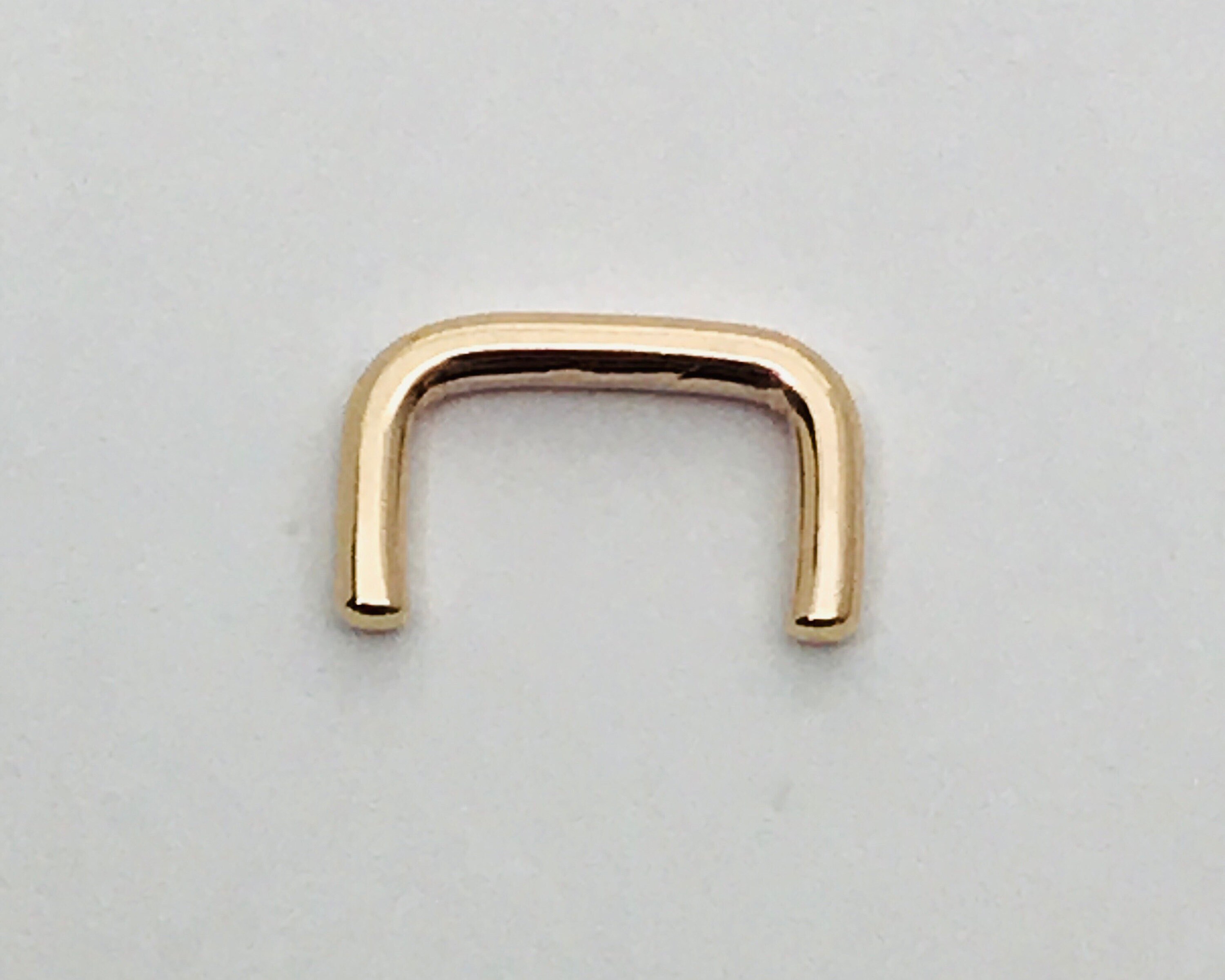 16ga Gold Septum Retainer Hide Septum Septum Bar - Etsy