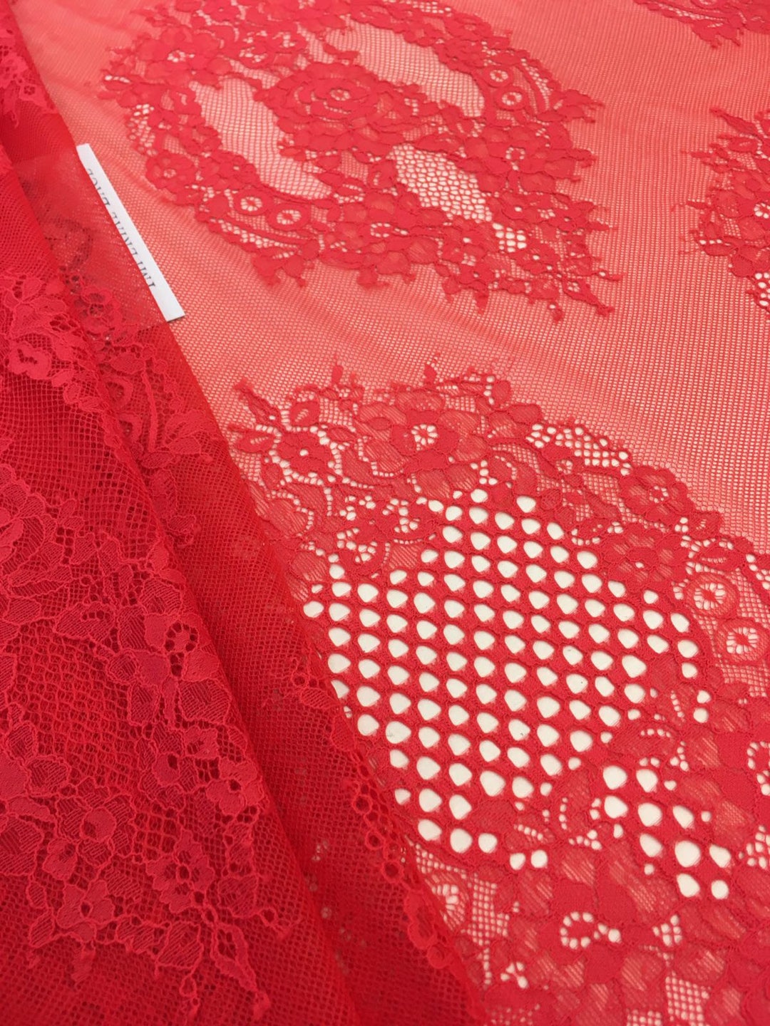Red Lace Fabric, French Lace, Embroidered Lace, Wedding Lace, Bridal ...