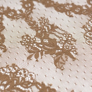Brown Lace Fabric, Lace Fabric, Boho Lace Fabric, Chantilly Lace Fabric ...