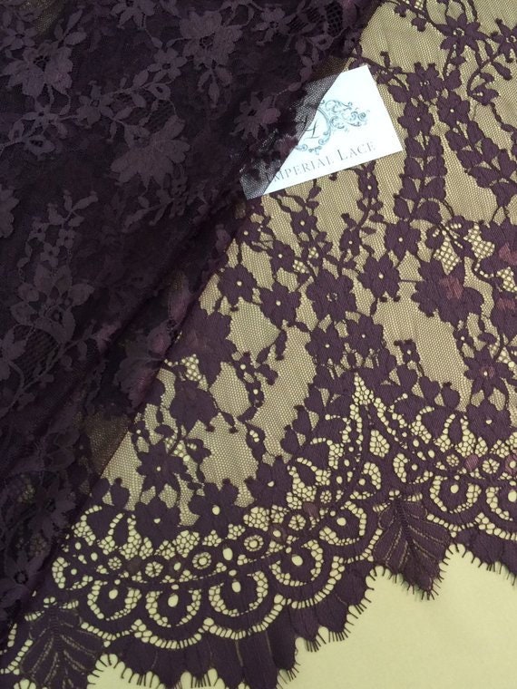 Brown Lace Fabric Embroidered Lace French Lace Wedding | Etsy