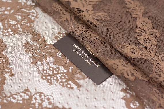 Brown lace material store