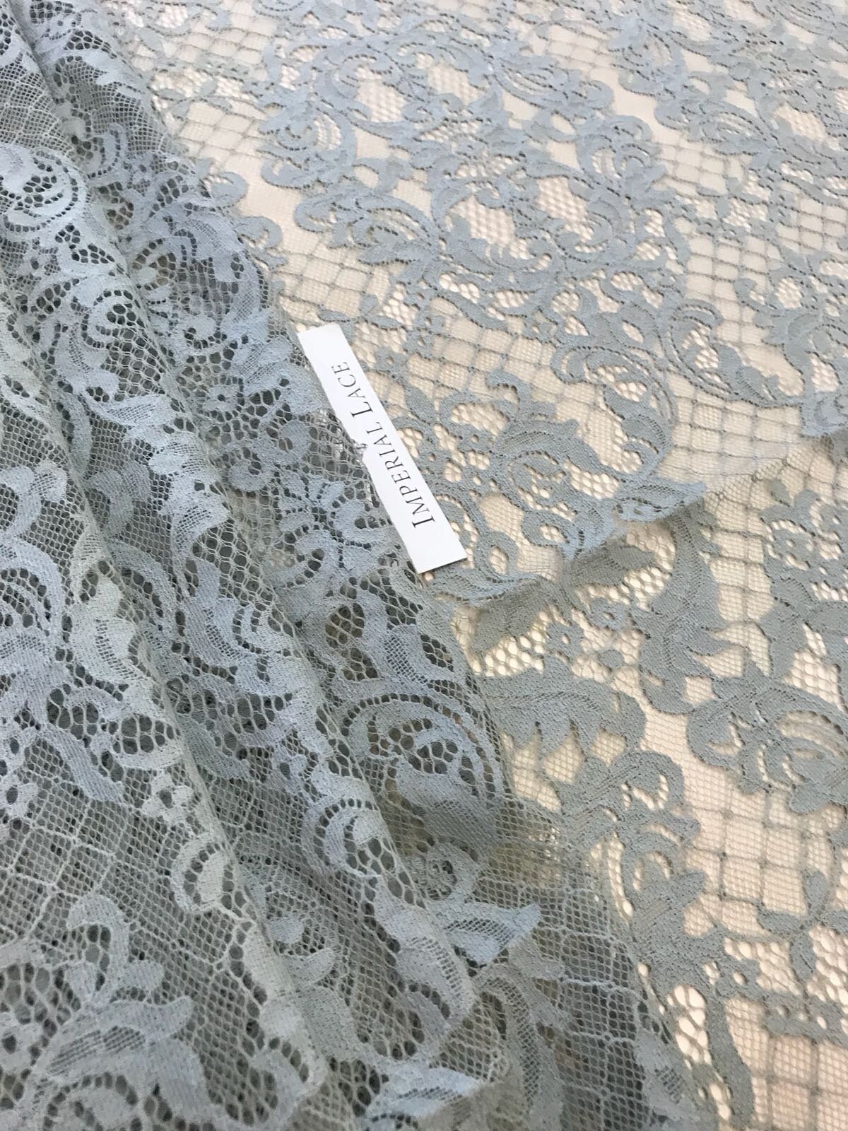 Gray Lace Fabric Chantilly Lace Fabric Evening Dress Lace - Etsy