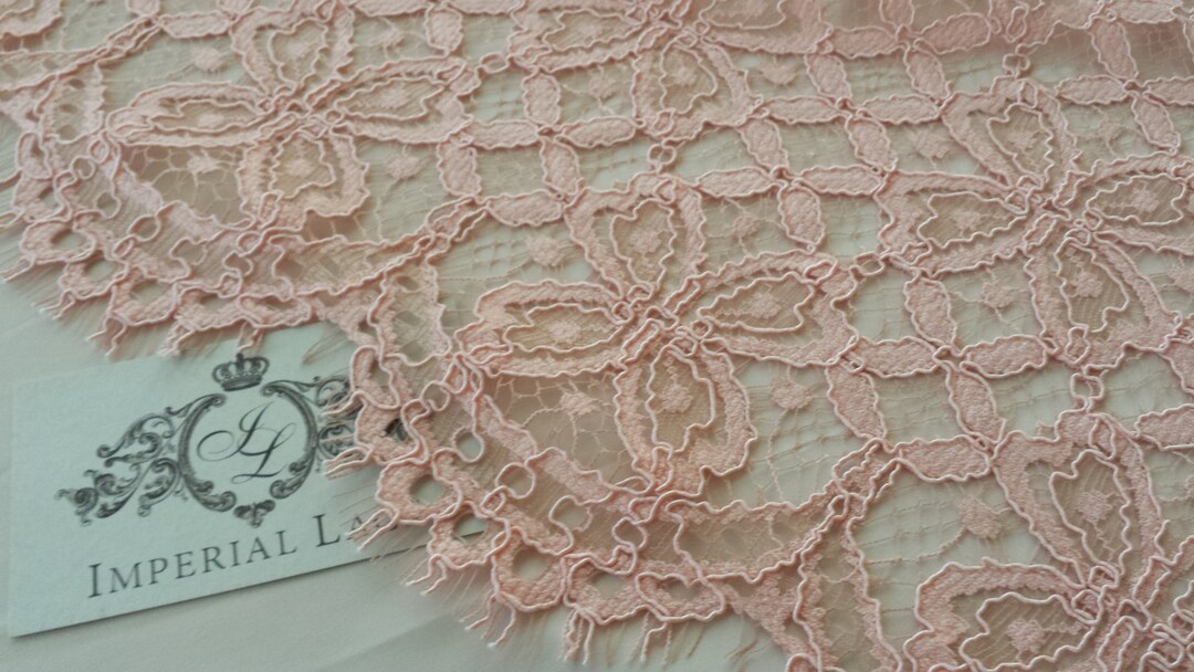 Pink Lace Fabric, French Lace, Boho Lace, Wedding Lace, Bridal Lace ...