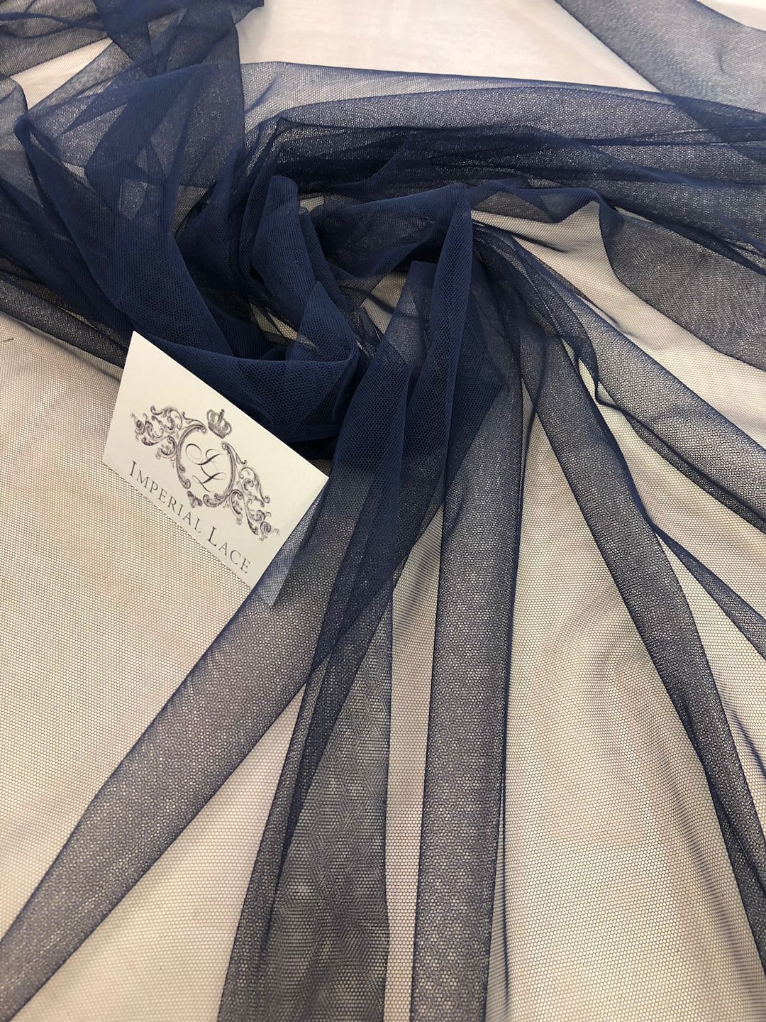 Dark Blue Tulle, Lingerie Net, Net Fabric, Tulle Fabric, Mesh Fabric ...