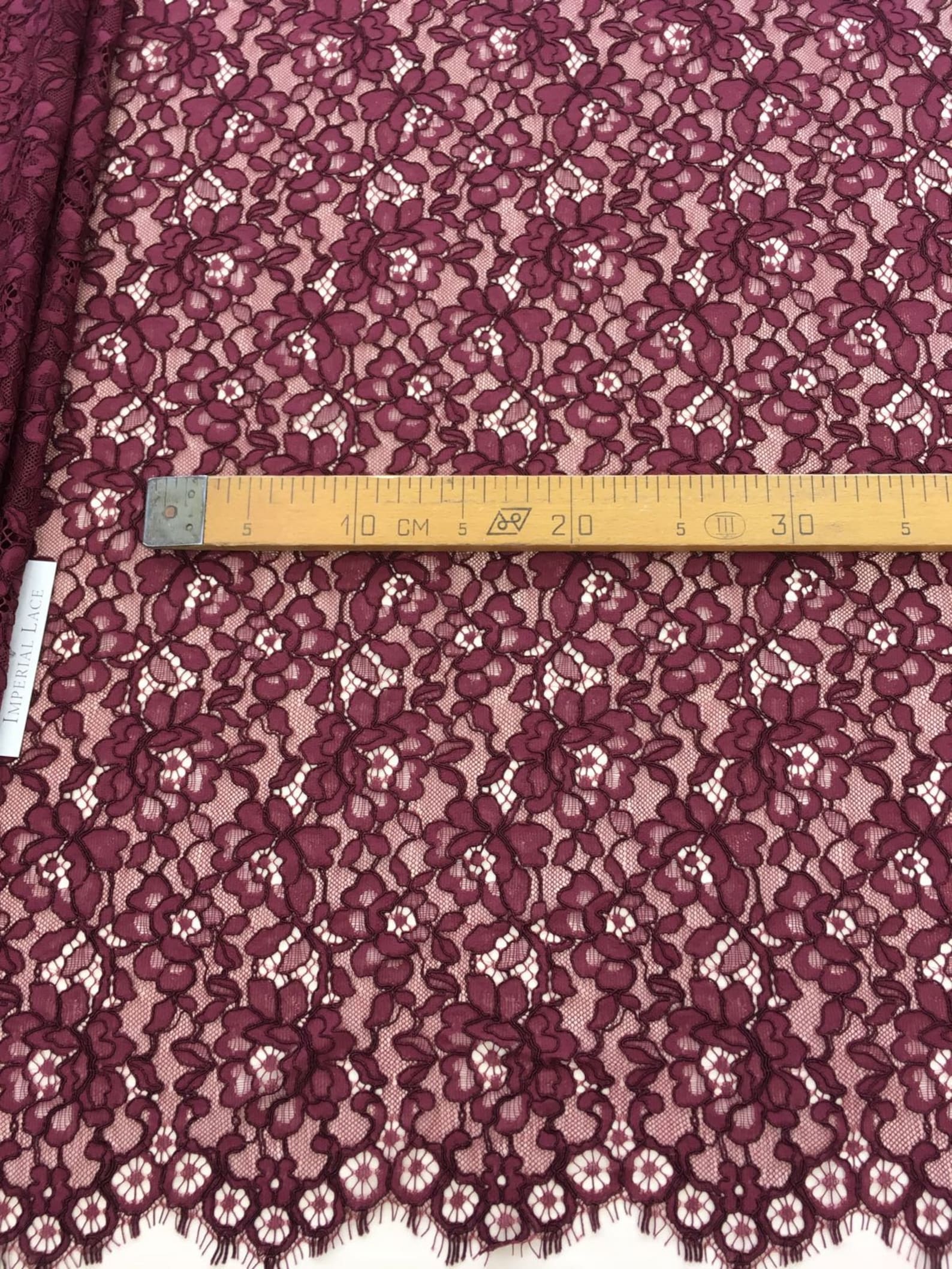 Red Lace Fabric Embroidered Lace French Lace Wedding Lace - Etsy