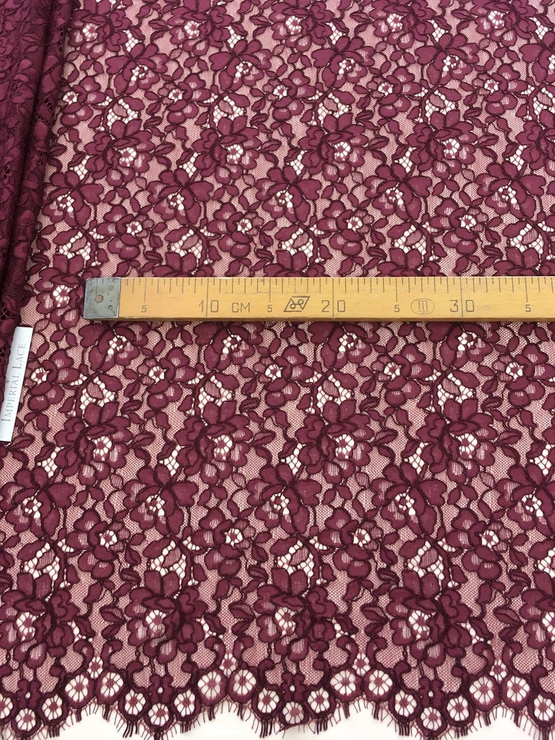 Red Lace Fabric Embroidered Lace French Lace Wedding Lace - Etsy