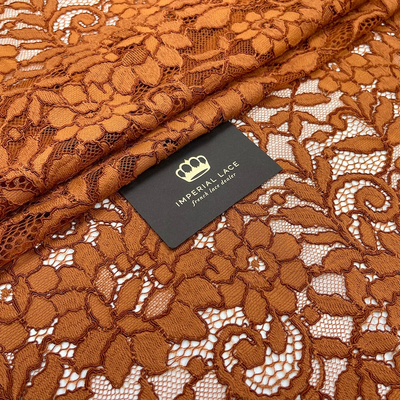 Orange Lace Fabric - Etsy UK
