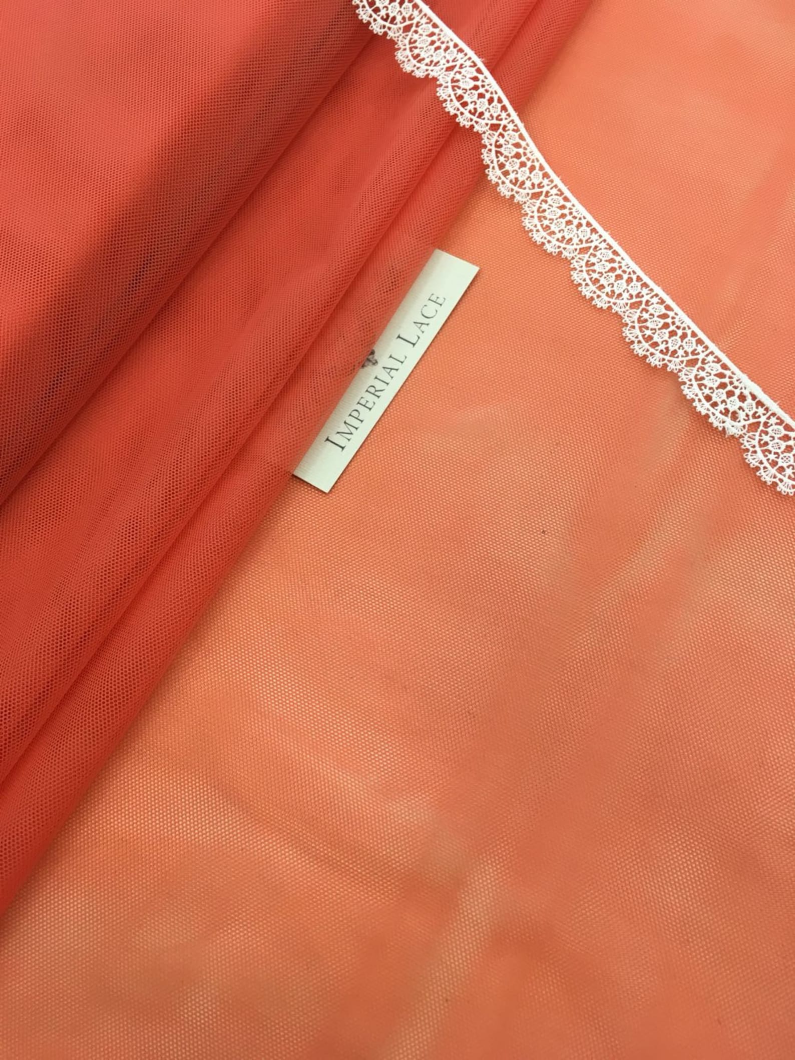 Orange tulle fabric Orange Soft tulle fabric sell by the | Etsy