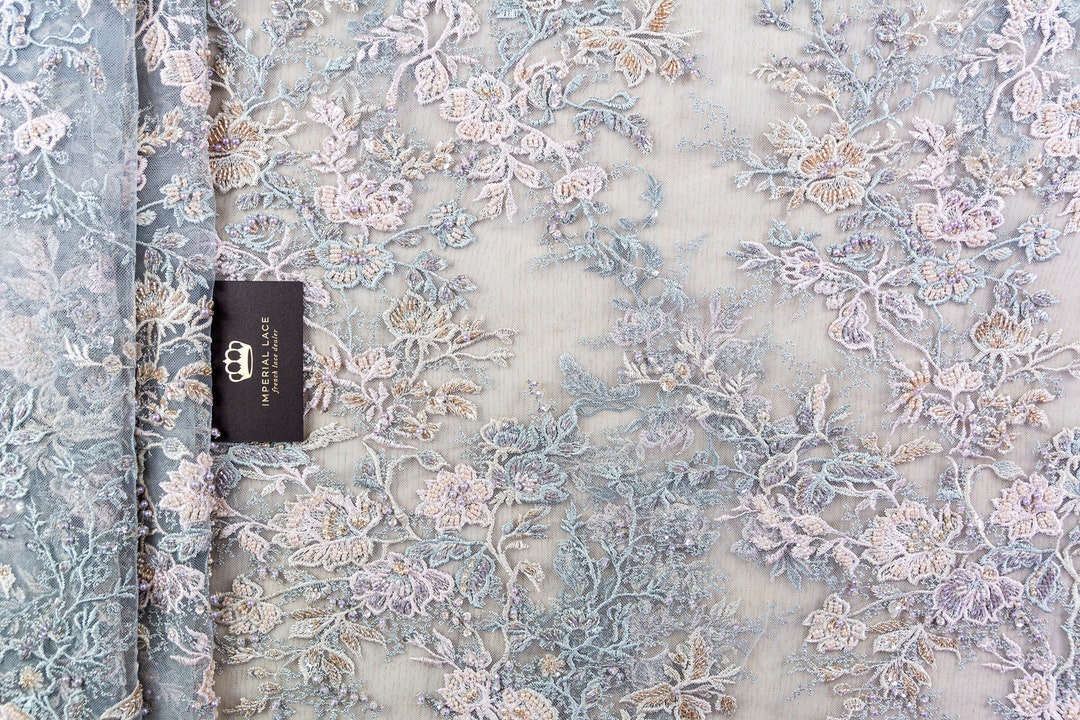 3D Lace Fabric, 3D Beaded Lace Fabric, Hand Made Lace, Luxury 3D ...