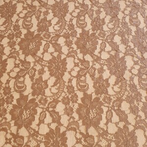 Brown Lace Fabric, Embroidered Lace, French Lace, Wedding Lace, Bridal ...