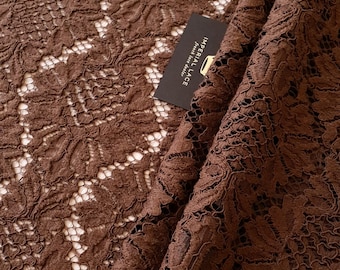 Brown Lace Fabric - Etsy