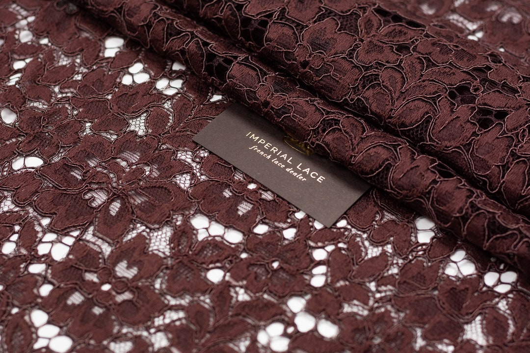 Brown Lace Fabric, Embroidered Lace, Lingerie Lace, Wedding Lace ...