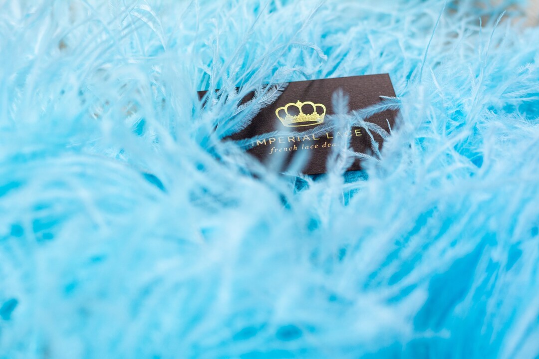 Baby Blue Ostrich Feather Fringe, Feather Trim, One Yard - Etsy