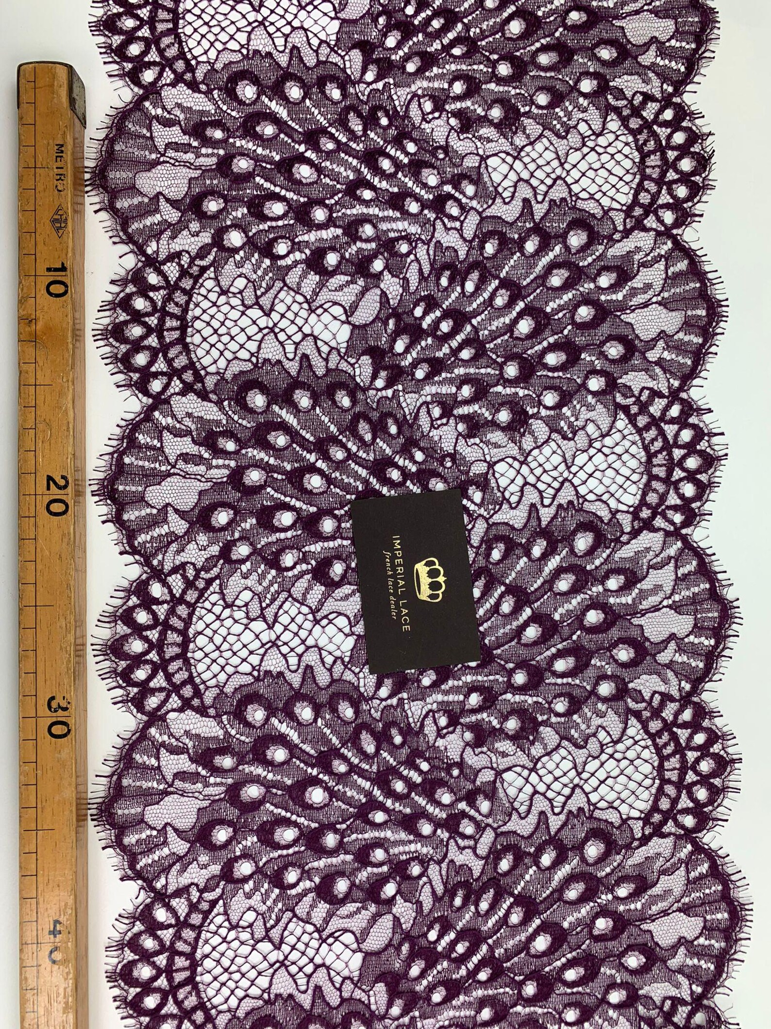 Purple Lace Trim, Delicate French Lace, Chantilly Lace, Bridal Lace ...