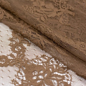 Brown Lace Fabric, Lace Fabric, Boho Lace Fabric, Chantilly Lace Fabric ...