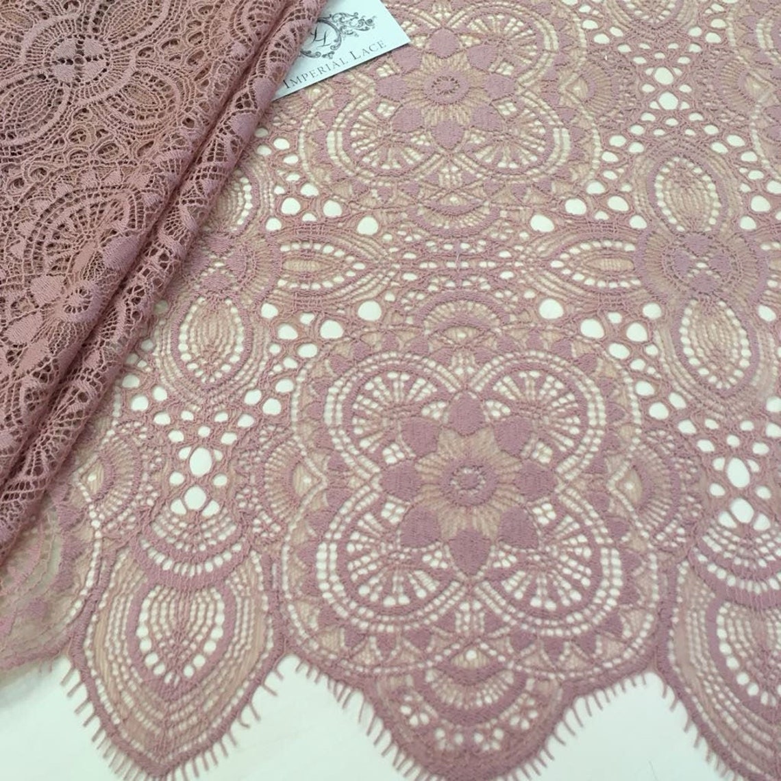 Old Rose Lace Fabric Geometric Guipure Lace Crochet Lace - Etsy