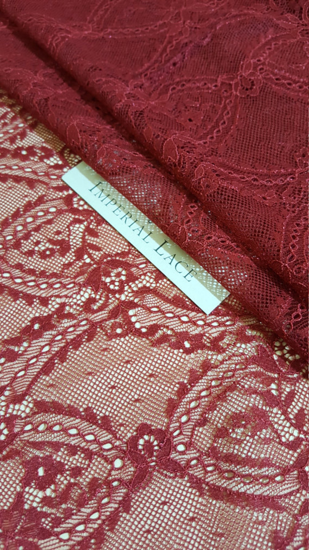 Red Lace Fabric, Embroidered Lace, French Lace, Wedding Lace, Bridal ...