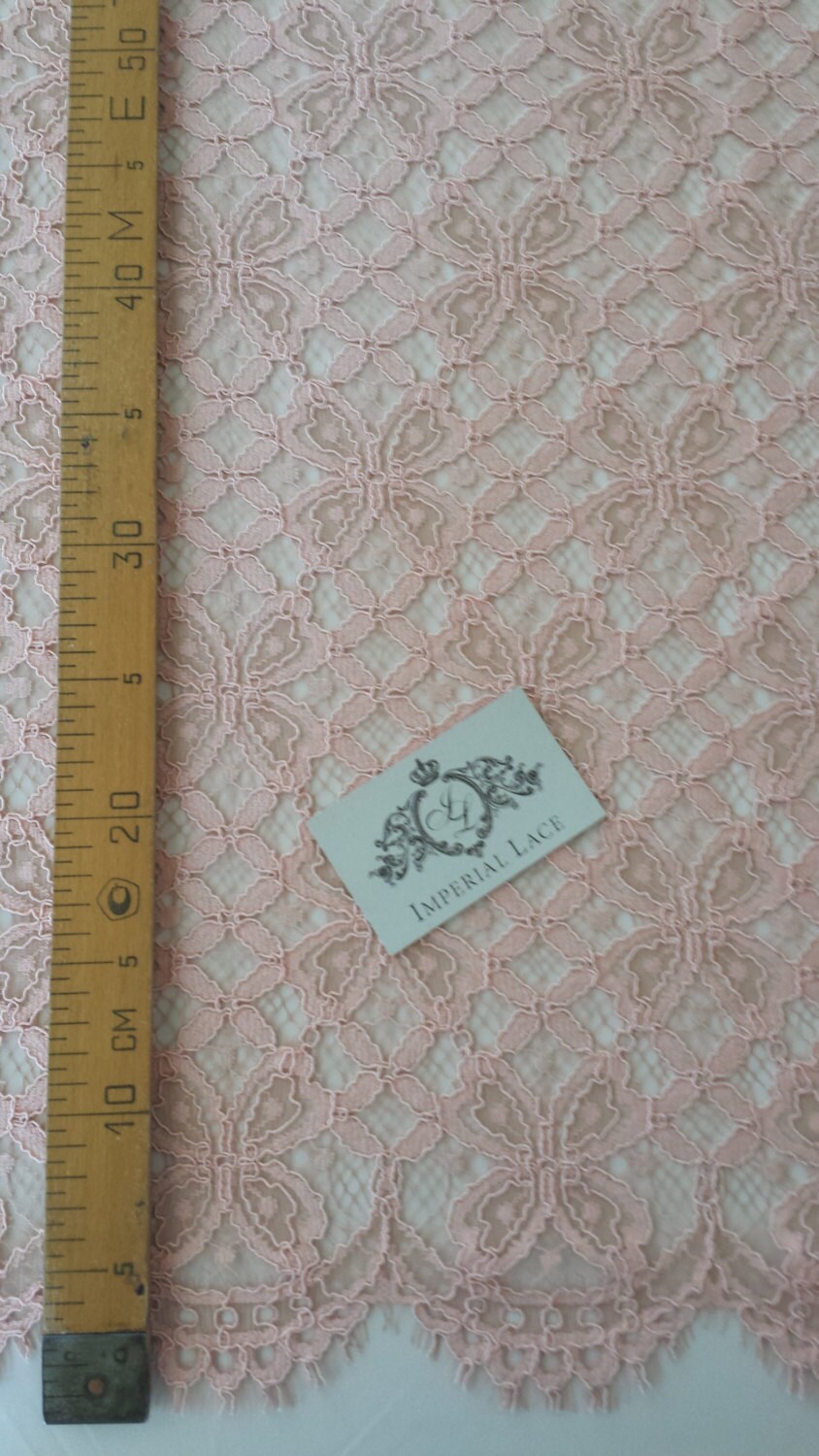 Pink Lace Fabric French Lace Boho Lace Wedding Lace Bridal - Etsy