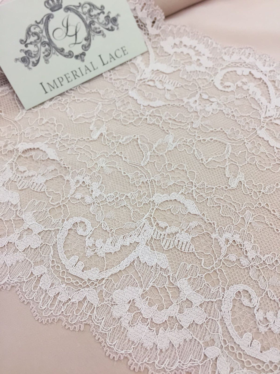 Light Purple Lace Trimming Purple Color Chantilly Lace French | Etsy