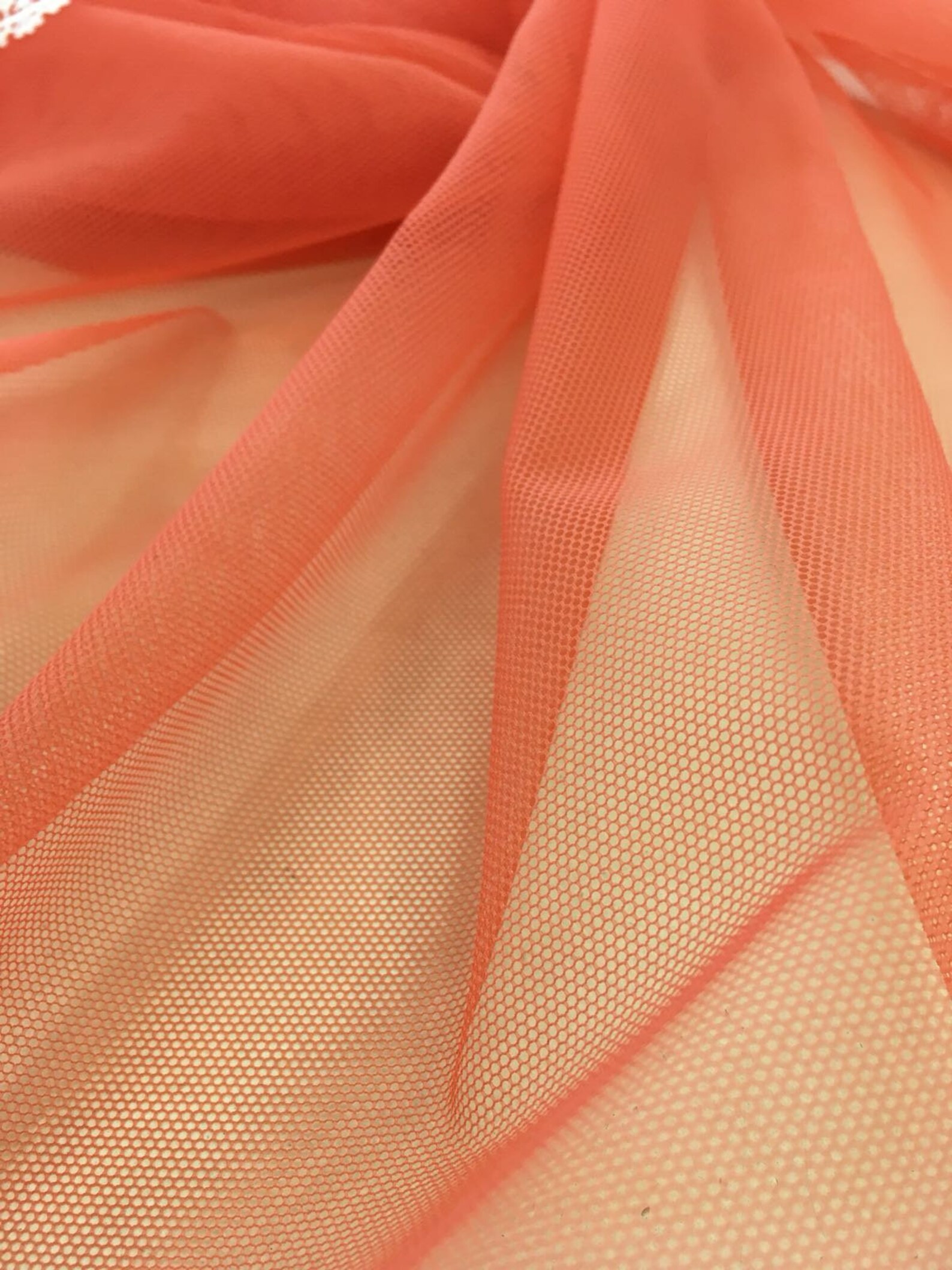 Orange Tulle Fabric, Orange Soft Tulle Fabric Sell by the Meter ...